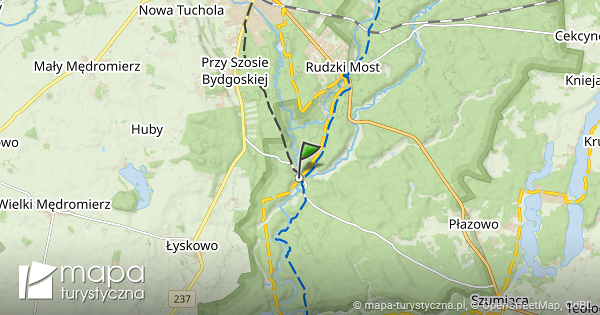 Świt, most na Brdzie - mapa szlaków turystycznych | mapa-turystyczna.pl