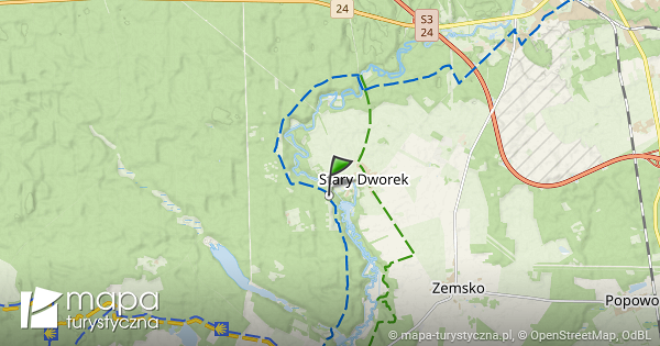 Stary Dworek, forteczny most obrotowy - mapa szlaków turystycznych ...