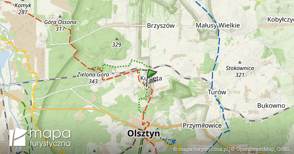 Ścieżka na Góry Towarne - mapa szlaków turystycznych | mapa-turystyczna.pl