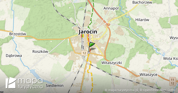 Jarocin, Lasek Szubiański - mapa szlaków turystycznych | mapa ...