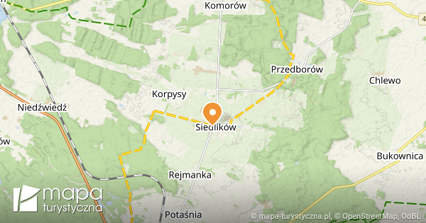 Siedlików - mapa szlaków turystycznych | mapa-turystyczna.pl