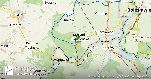 Marianka Siemieńska - mapa szlaków turystycznych | mapa-turystyczna.pl