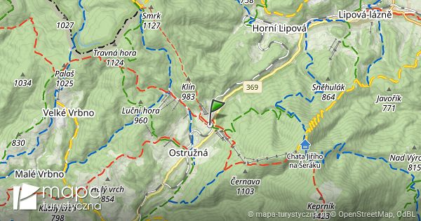 Ramzová - mapa szlaków turystycznych | mapa-turystyczna.pl