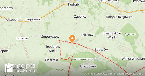 Wola Malowana - mapa szlaków turystycznych | mapa-turystyczna.pl