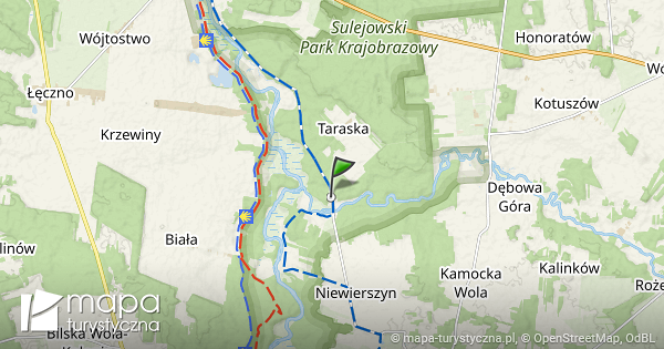 Taraska-Młyn - mapa szlaków turystycznych | mapa-turystyczna.pl