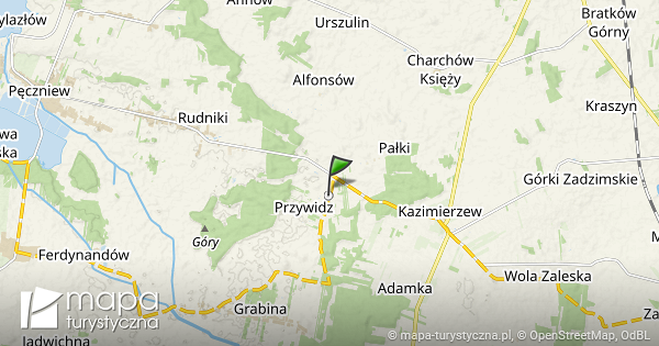 Przywidz - mapa szlaków turystycznych | mapa-turystyczna.pl