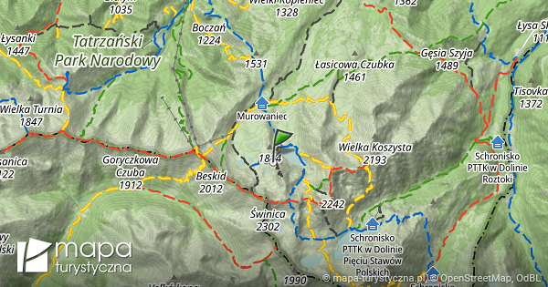 Karb - mapa szlaków turystycznych | mapa-turystyczna.pl