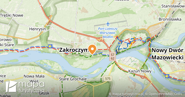 Zakroczym, Gałachy - mapa szlaków turystycznych | mapa-turystyczna.pl