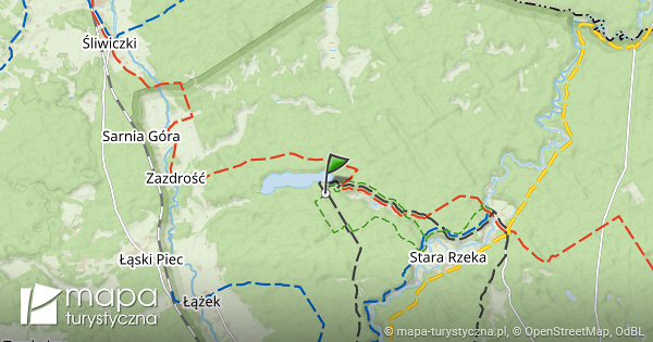 Rezerwat Jezioro Piaseczno - mapa szlaków turystycznych | mapa ...