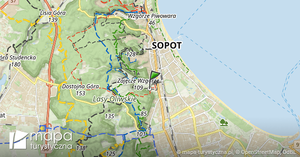 Sopot, ul. Smolna - mapa szlaków turystycznych | mapa-turystyczna.pl