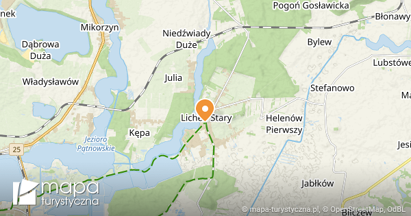 Licheń Stary - mapa szlaków turystycznych | mapa-turystyczna.pl