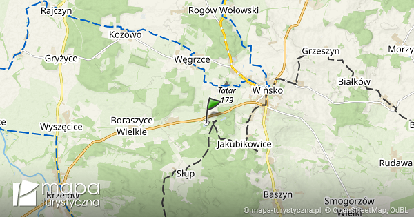 Zalew Słup - mapa szlaków turystycznych | mapa-turystyczna.pl