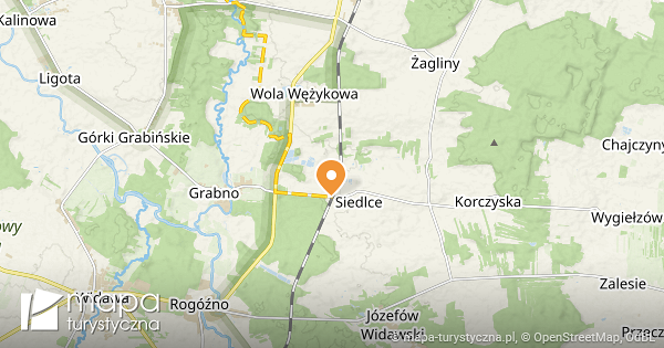 Siedlce - mapa szlaków turystycznych | mapa-turystyczna.pl