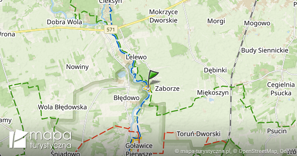 Zaborze - mapa szlaków turystycznych | mapa-turystyczna.pl