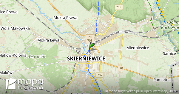 Skierniewice, Centrum Kultury i Sztuki - mapa szlaków turystycznych ...