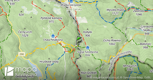 Karlovský most - mapa szlaków turystycznych | mapa-turystyczna.pl