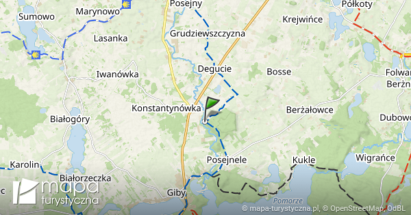 Pomorze - mapa szlaków turystycznych | mapa-turystyczna.pl