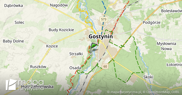 Widok na Zalew Piechota - mapa szlaków turystycznych | mapa-turystyczna.pl