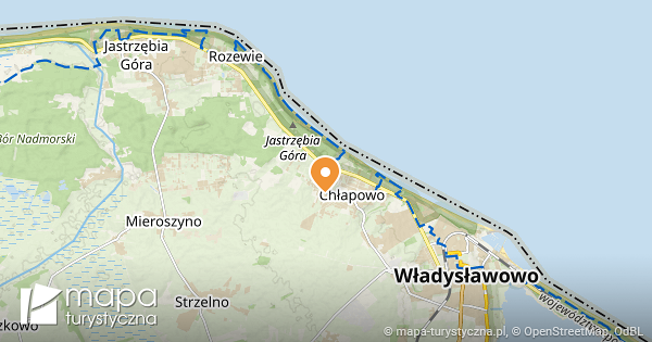 Chłapowo - mapa szlaków turystycznych | mapa-turystyczna.pl
