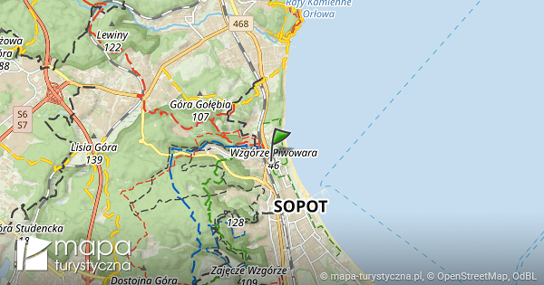 Sopot, Staw Młyński - mapa szlaków turystycznych | mapa-turystyczna.pl