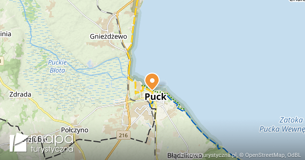 Puck, port - mapa szlaków turystycznych | mapa-turystyczna.pl