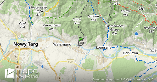 Ostrowsko - mapa szlaków turystycznych | mapa-turystyczna.pl