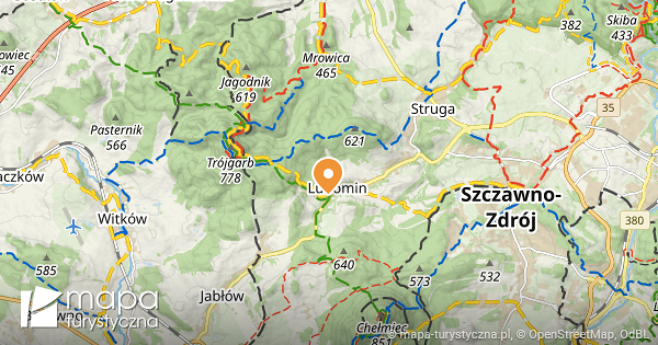 Lubomin - mapa szlaków turystycznych | mapa-turystyczna.pl