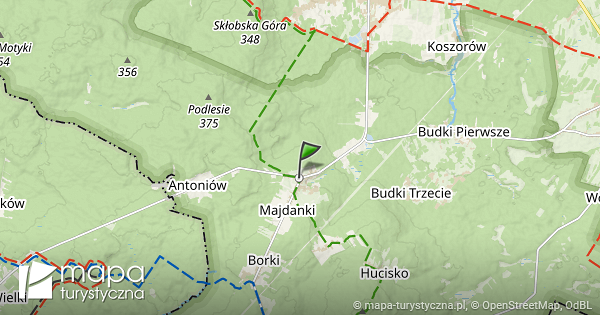 Huta - mapa szlaków turystycznych | mapa-turystyczna.pl