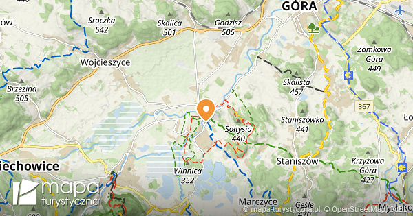 Cieplice, ul. Wolności - mapa szlaków turystycznych | mapa-turystyczna.pl