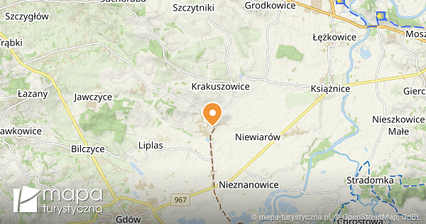Niegowić - mapa szlaków turystycznych | mapa-turystyczna.pl