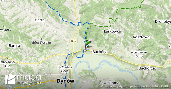 Bachórz - mapa szlaków turystycznych | mapa-turystyczna.pl
