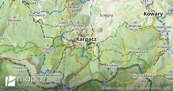 Karpacz, Centrum Informacyjne Karkonoskiego Parku Narodowego - mapa ...