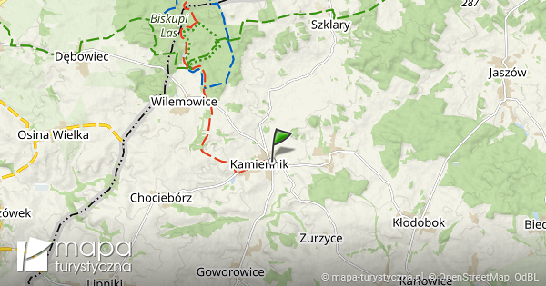 Kamiennik - mapa szlaków turystycznych | mapa-turystyczna.pl