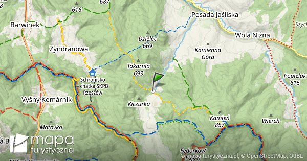 Lipowiec - mapa szlaków turystycznych | mapa-turystyczna.pl