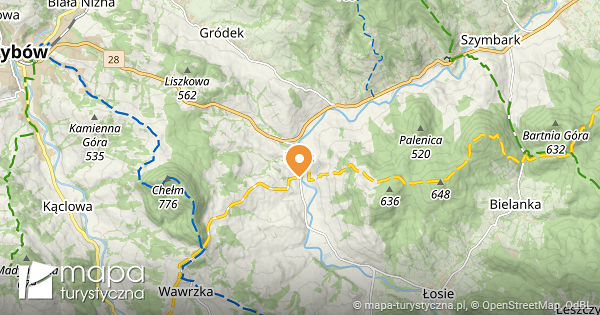 Ropa - mapa szlaków turystycznych | mapa-turystyczna.pl