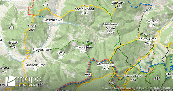 Moczarki - mapa szlaków turystycznych | mapa-turystyczna.pl