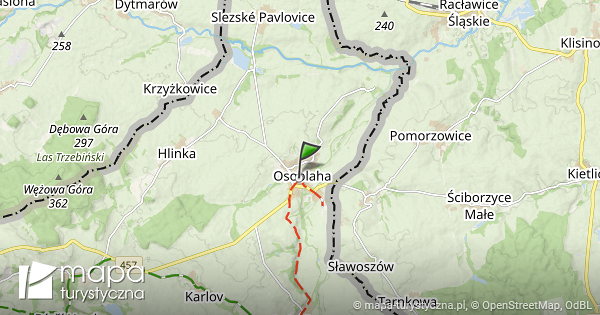 Osoblaha - mapa szlaków turystycznych | mapa-turystyczna.pl