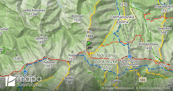 Poľana - mapa szlaków turystycznych | mapa-turystyczna.pl