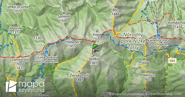 Skalka - mapa szlaków turystycznych | mapa-turystyczna.pl
