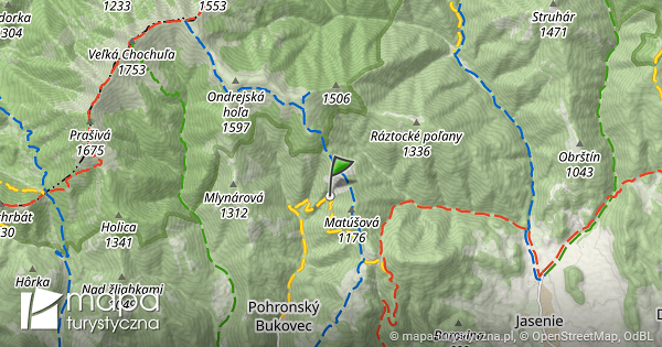 Partizánske bunkre - mapa szlaków turystycznych | mapa-turystyczna.pl