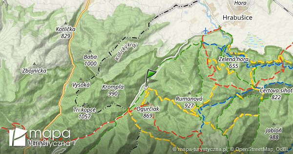 Píla - mapa szlaków turystycznych | mapa-turystyczna.pl