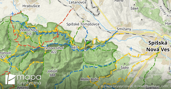 Lesnica, ústie - mapa szlaków turystycznych | mapa-turystyczna.pl