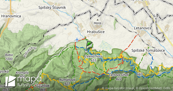 Turistický ráj, rázc. - mapa szlaków turystycznych | mapa-turystyczna.pl