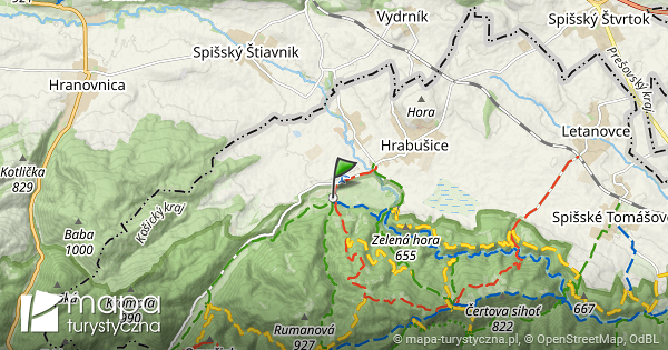 Podlesok - mapa szlaków turystycznych | mapa-turystyczna.pl