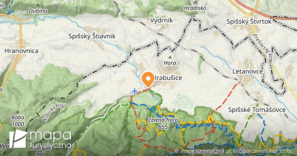 Hrabušice, Mýto, rázc. - mapa szlaków turystycznych | mapa-turystyczna.pl