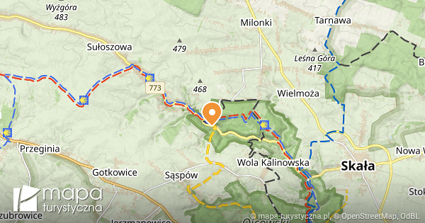 Parking przy Maczudze Herkulesa - mapa szlaków turystycznych | mapa ...