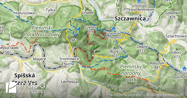 Huta - mapa szlaków turystycznych | mapa-turystyczna.pl