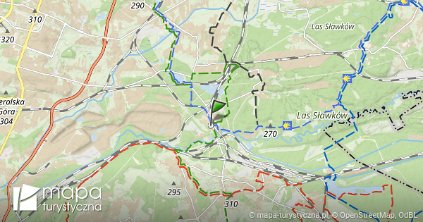 Sosnowiec, Maczki, stacja kolejowa - mapa szlaków turystycznych | mapa-turystyczna.pl