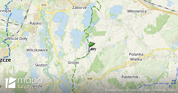 Łazy - mapa szlaków turystycznych | mapa-turystyczna.pl