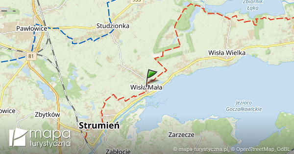 Wisła Mała - mapa szlaków turystycznych | mapa-turystyczna.pl